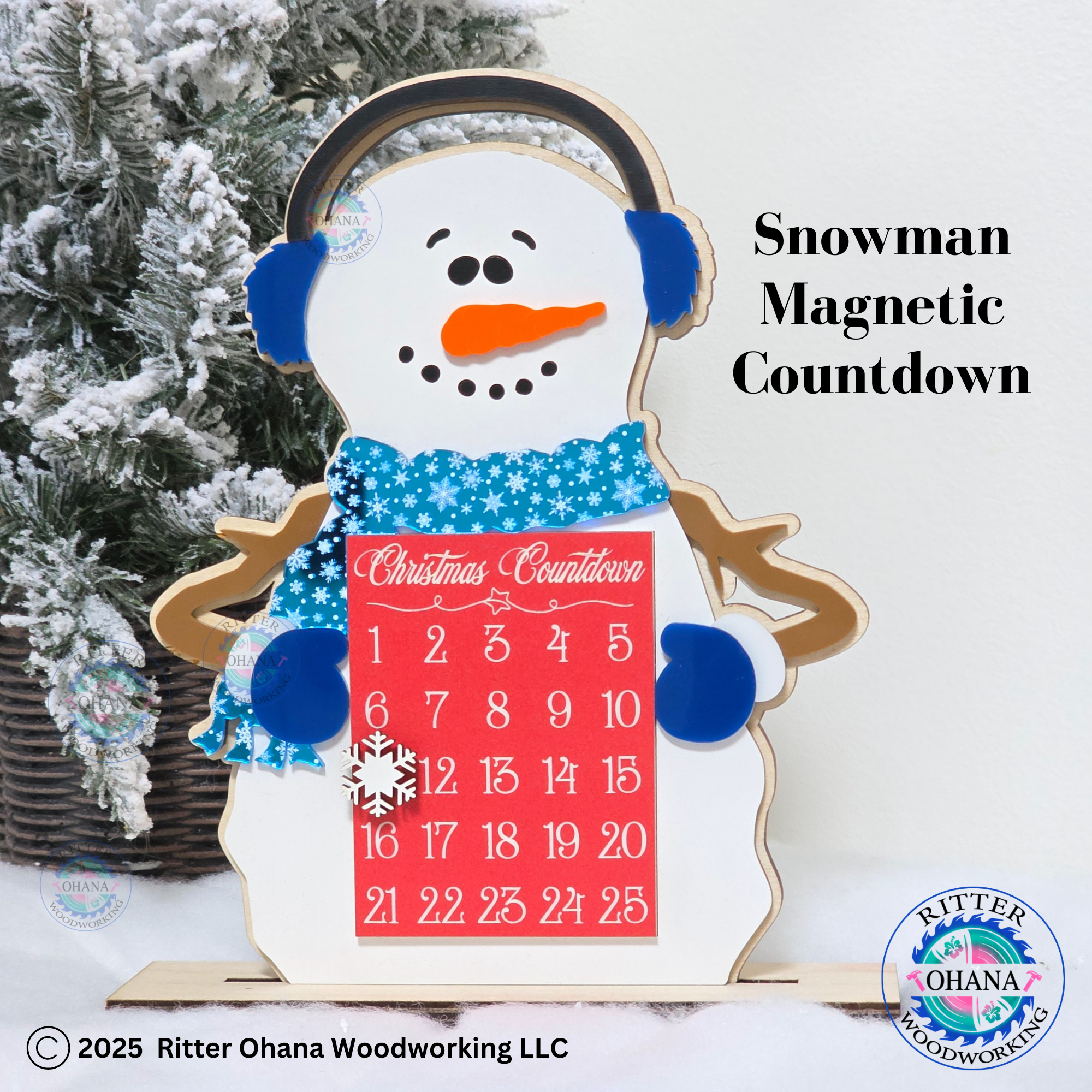 Snowman Christmas Countdown Calendar – Ritter Ohana Woodworking